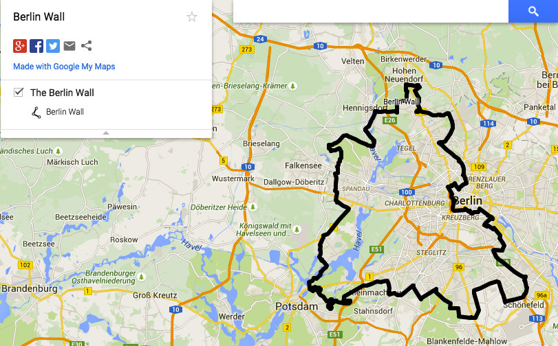 The Berlin Wall Map